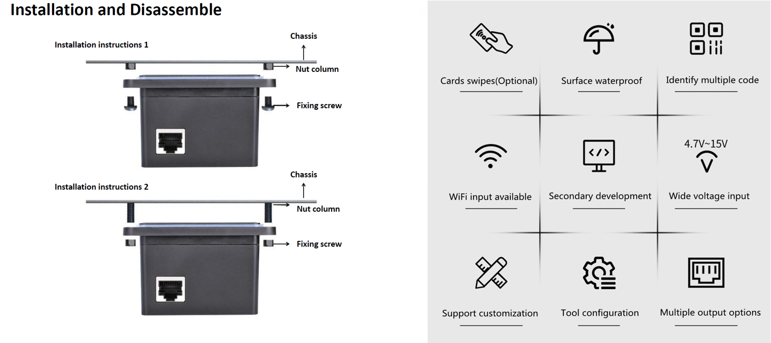 Embedded QR Code Scanner for Turnstile