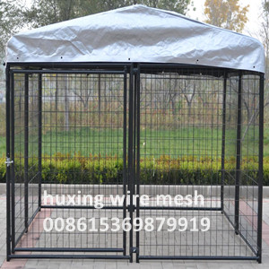 Pet Dog Kennel Run Enclosure Wire Mesh Steel Play Pen Fence with Fabric ...