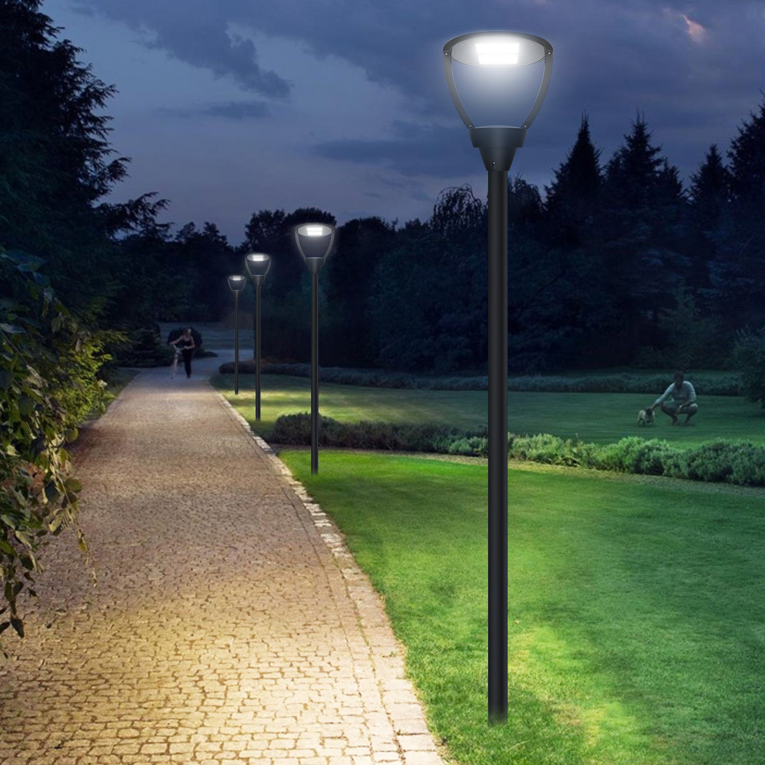 150W outdoor LED garden light pole mounted fixture for gardens streets ...