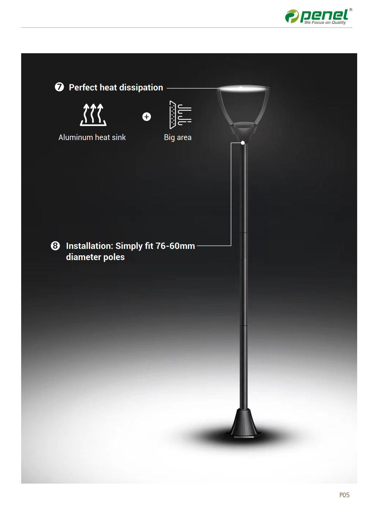 150W outdoor LED garden light pole mounted fixture for gardens streets ...