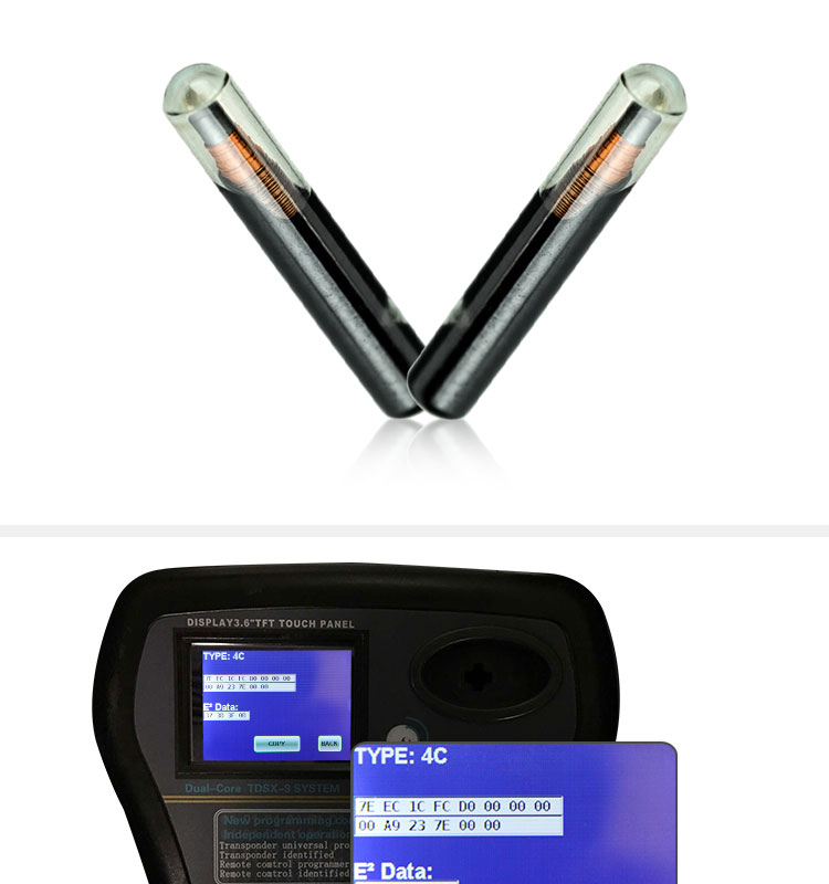 DY120403 Car Key Transponder Chip ID4C Glass Chip for Ford Toyota