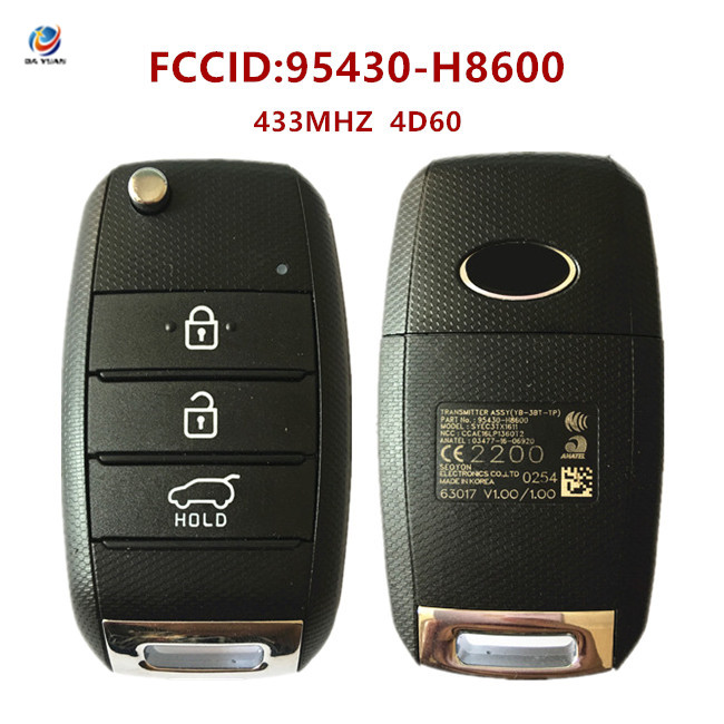 AK051111 Genuine 2016+ KIA Rio Remote Key 3 Button 433MHz 4D60 Chip ...