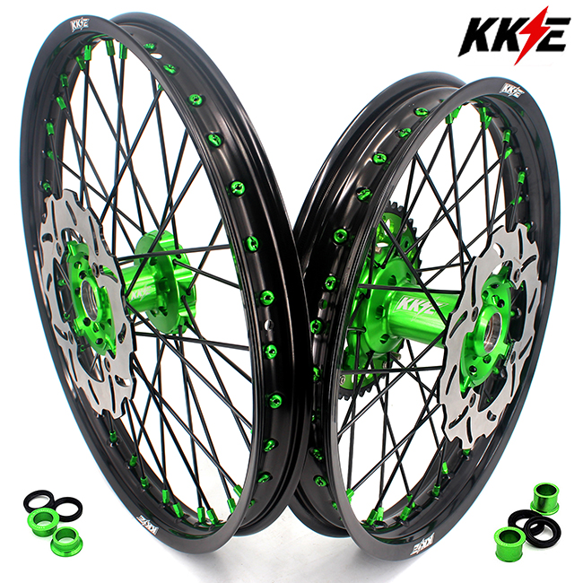 KKE 21/19 Inch MX Wheels Rims Set fit Kawasaki KX250F KX450F 2006-2014 ...