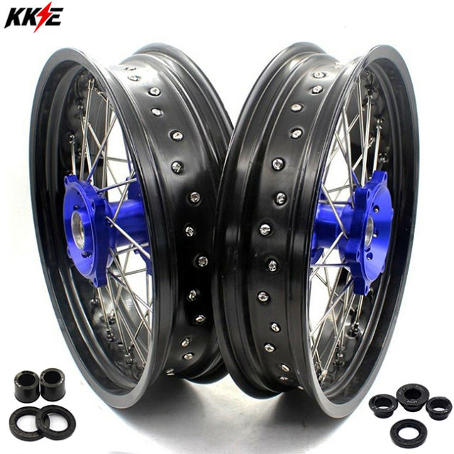 KKE 3.5/4.25*17" Supermoto Wheels Rim Set Fit SUZUKI DR650SE 1996-2022 ...