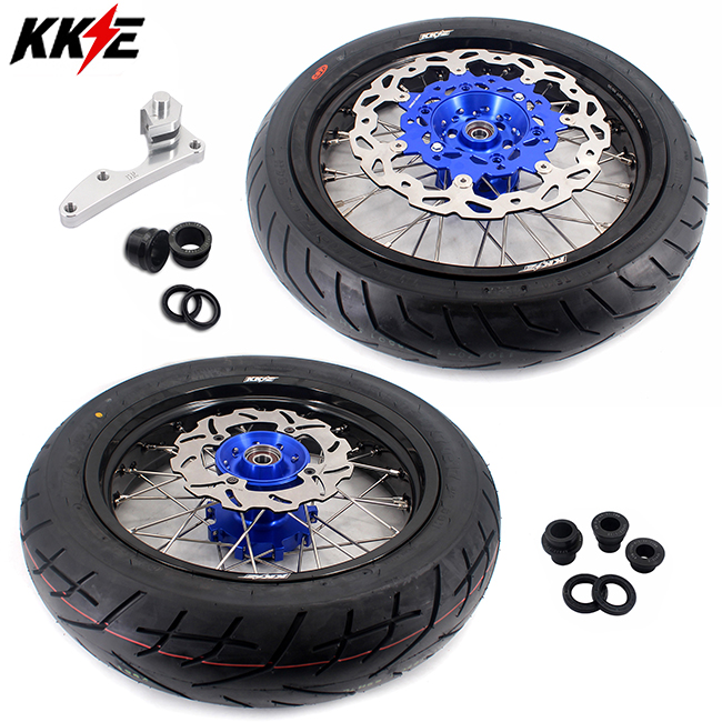 KKE 3.5/4.25*17 Supermoto Motorcycle Wheels Rims Set With CST Tire Fit ...