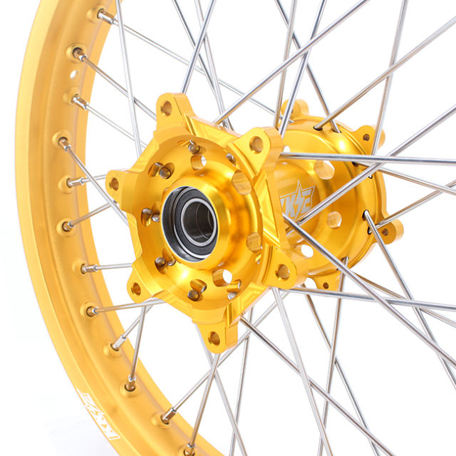 KKE 21/19 Dirt Bike Motorcycle Wheels Rims Set With Gold Hub/Rim Fit ...
