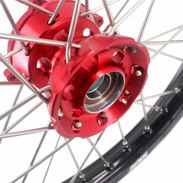 KKE 19/16 Kid's Wheel Rim Set Compatible with KTM85 SX 2021-2024 Red Hub