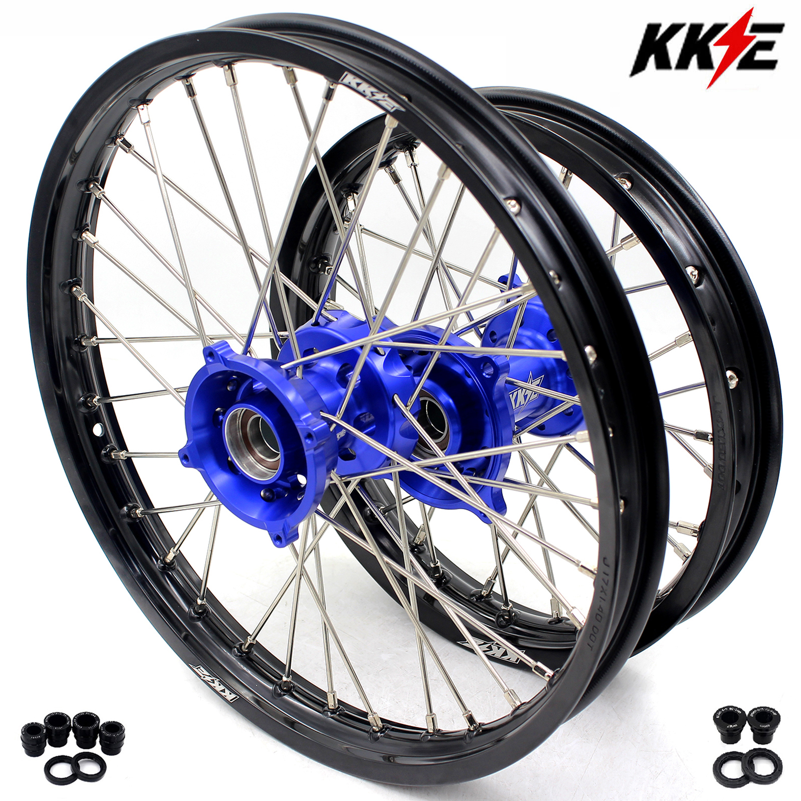 KKE 19/16 Kid's Wheel Rim Set Compatible with KTM85 SX 2021-2024 Blue Hub
