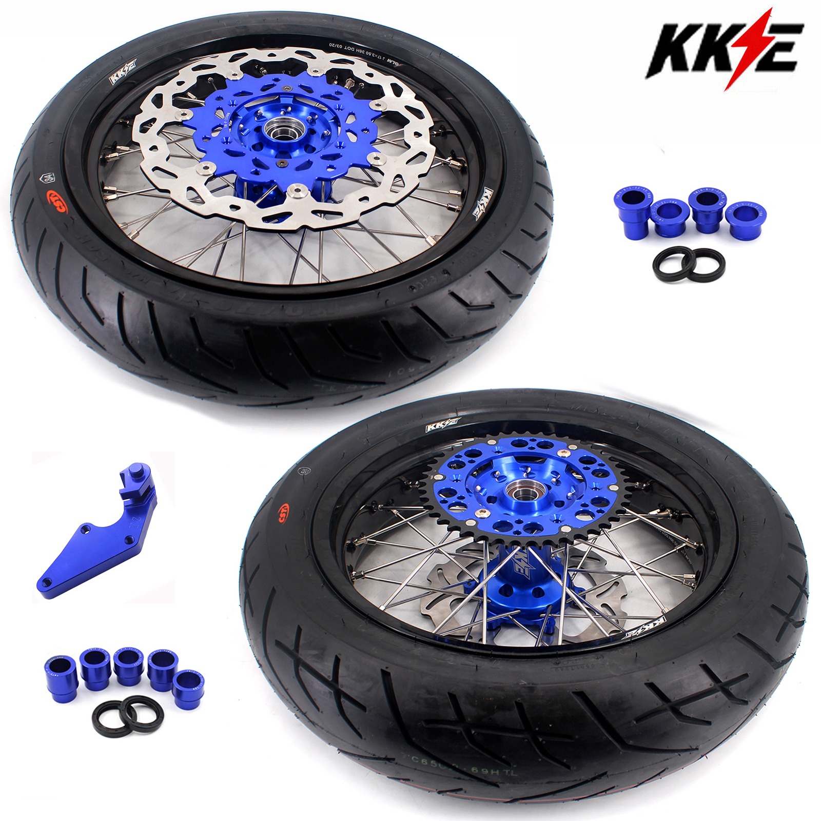 fit Yamaha WR250F 20-24 WR450F 2019-2024 - KKE 3.5*17/4.25*17 Supermoto ...