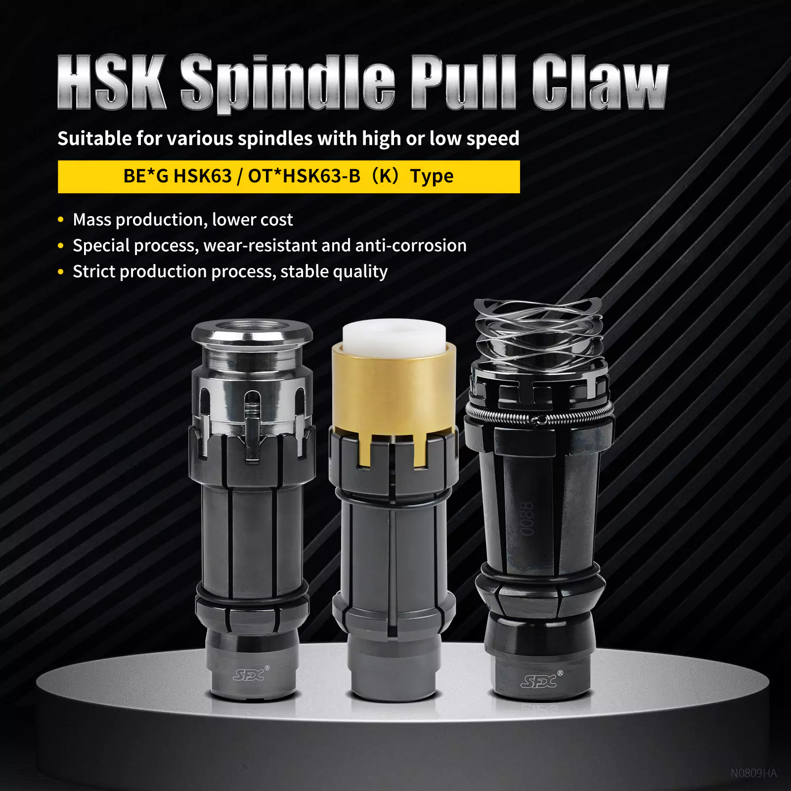 HSK Spindle Pull Claw CNC Spindle Clamping Gripper Fit HSK Spindles ...