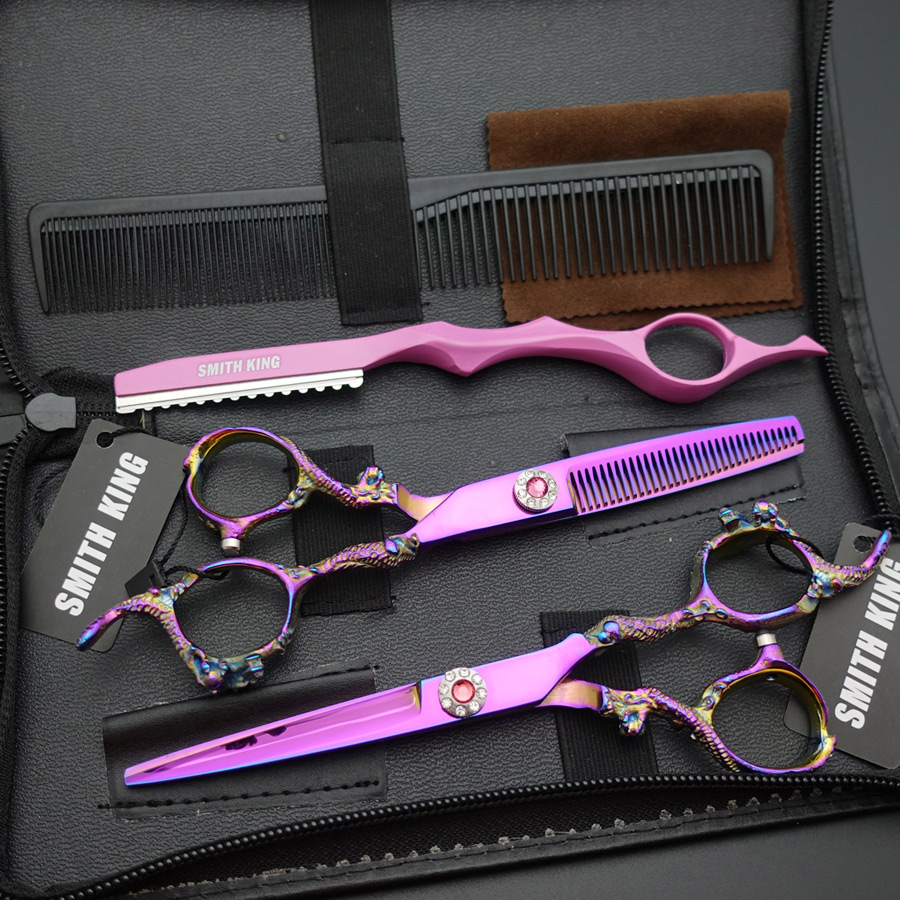 high quality hairdressing cutting & thinning scissors set dragon scissors