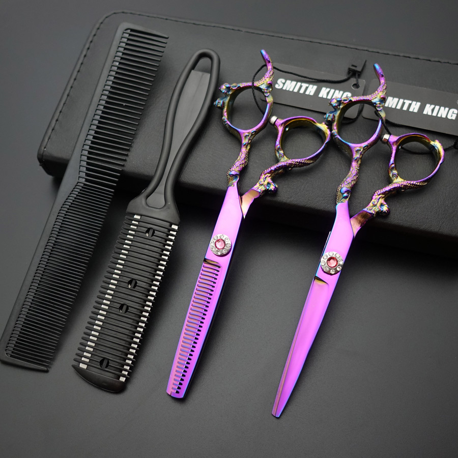high quality hairdressing cutting & thinning scissors set dragon scissors