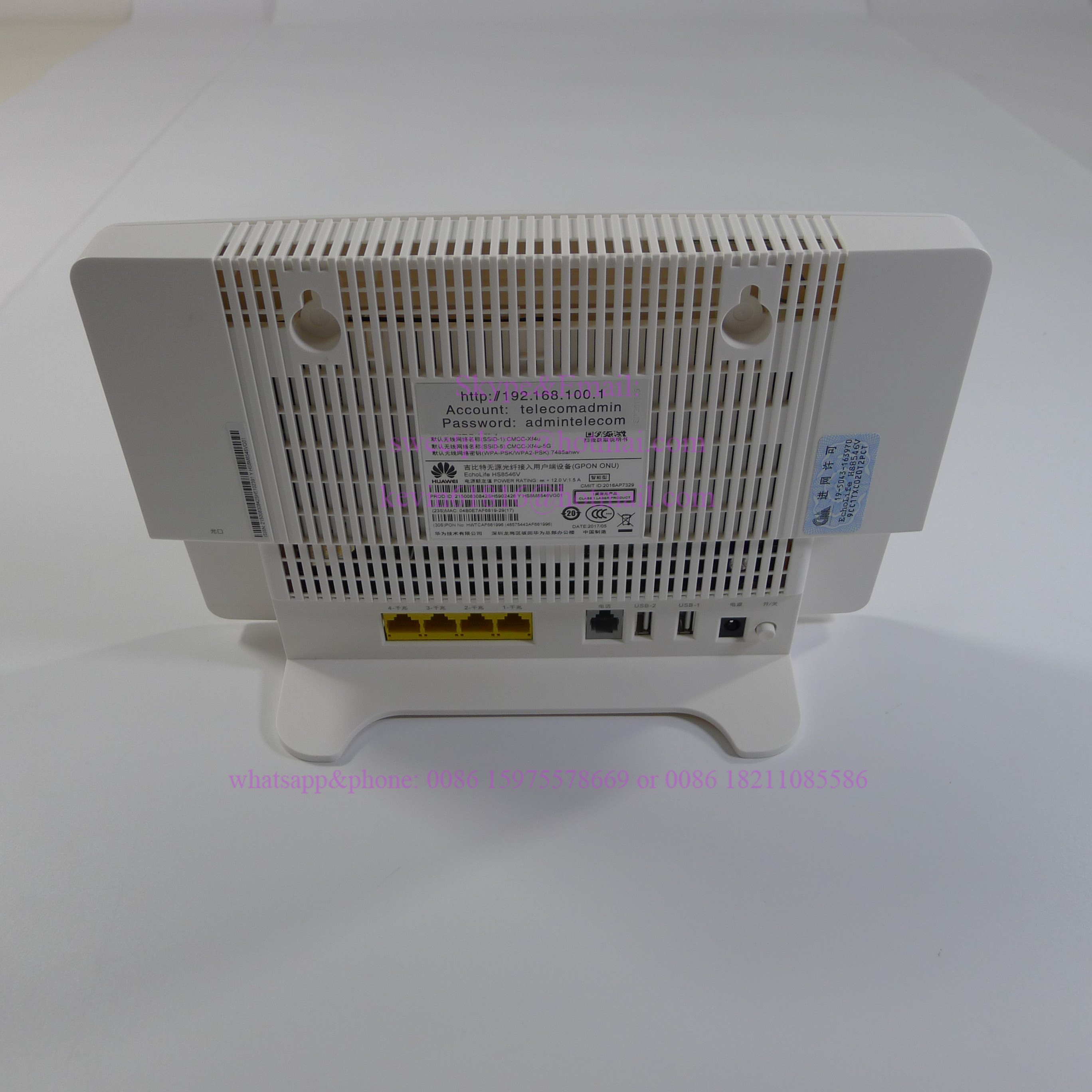 English version Huawei wireless Gpon Terminal HS8546V ONU, 4 GE LAN and ...