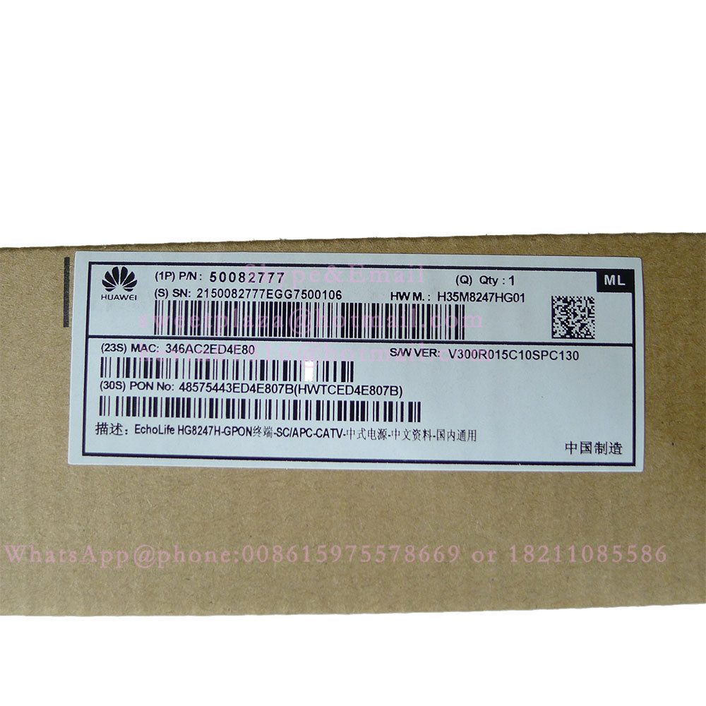 Huawei GPON ONT Echolife HG8247H FTTH modem with 2Voice 4GE WIFI CATV ...