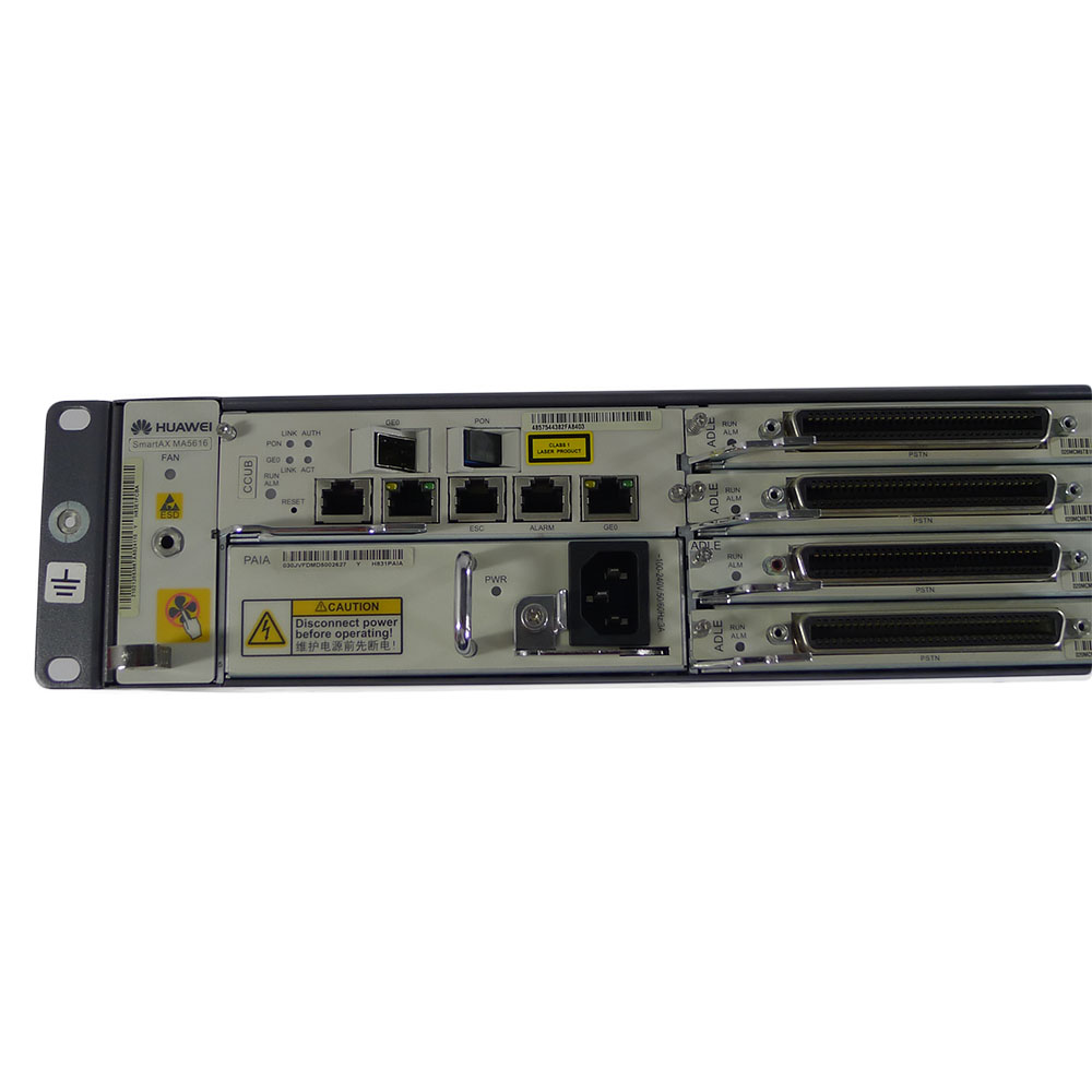 Huawei IP DSLAM SmartAx MA5616 chassis with CCUB AC power 4 ADLE boards ...