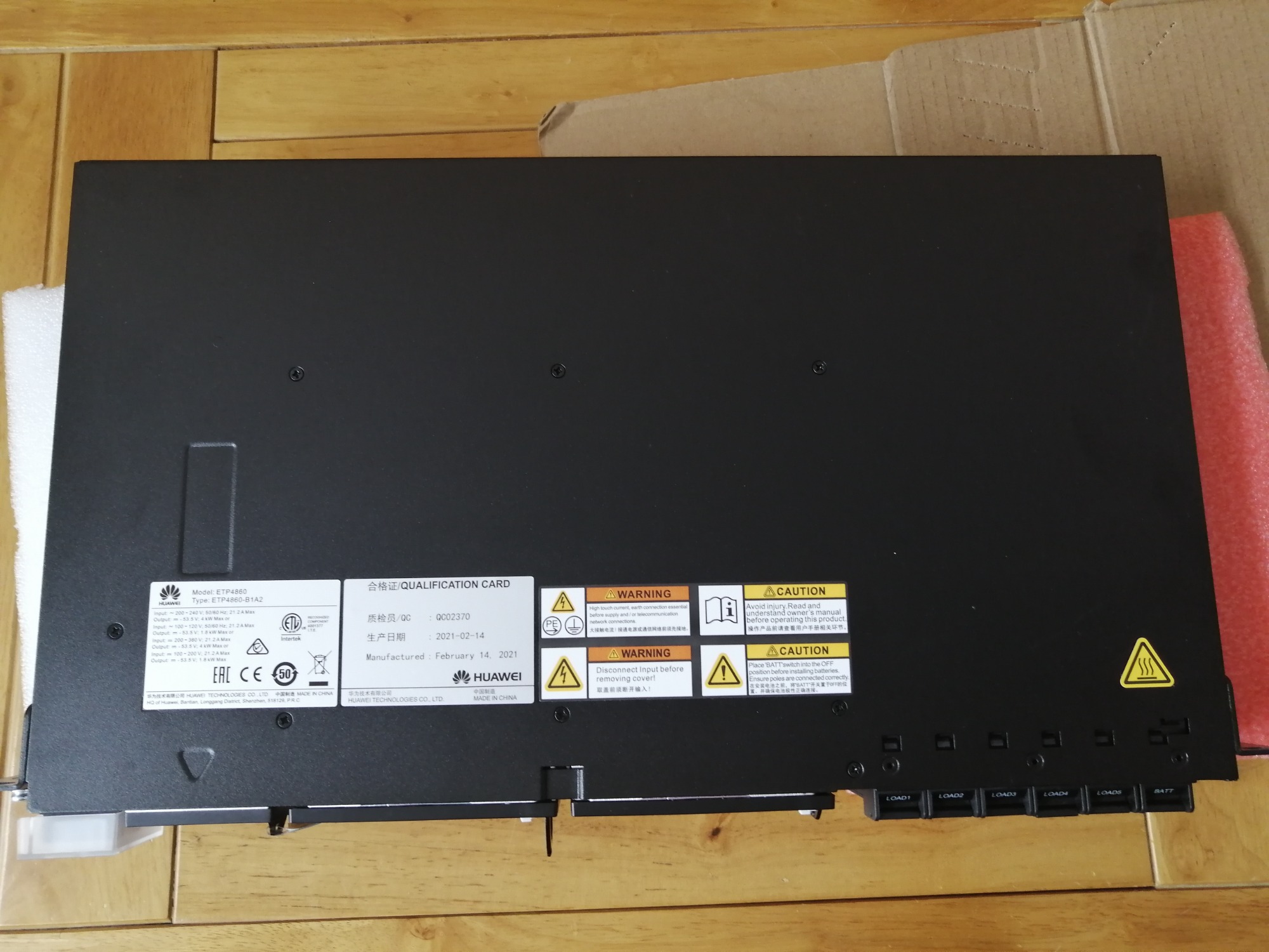 Huawei ETP4860-B1A2 power supply 30A convertor with 2 pcs 4815G ...