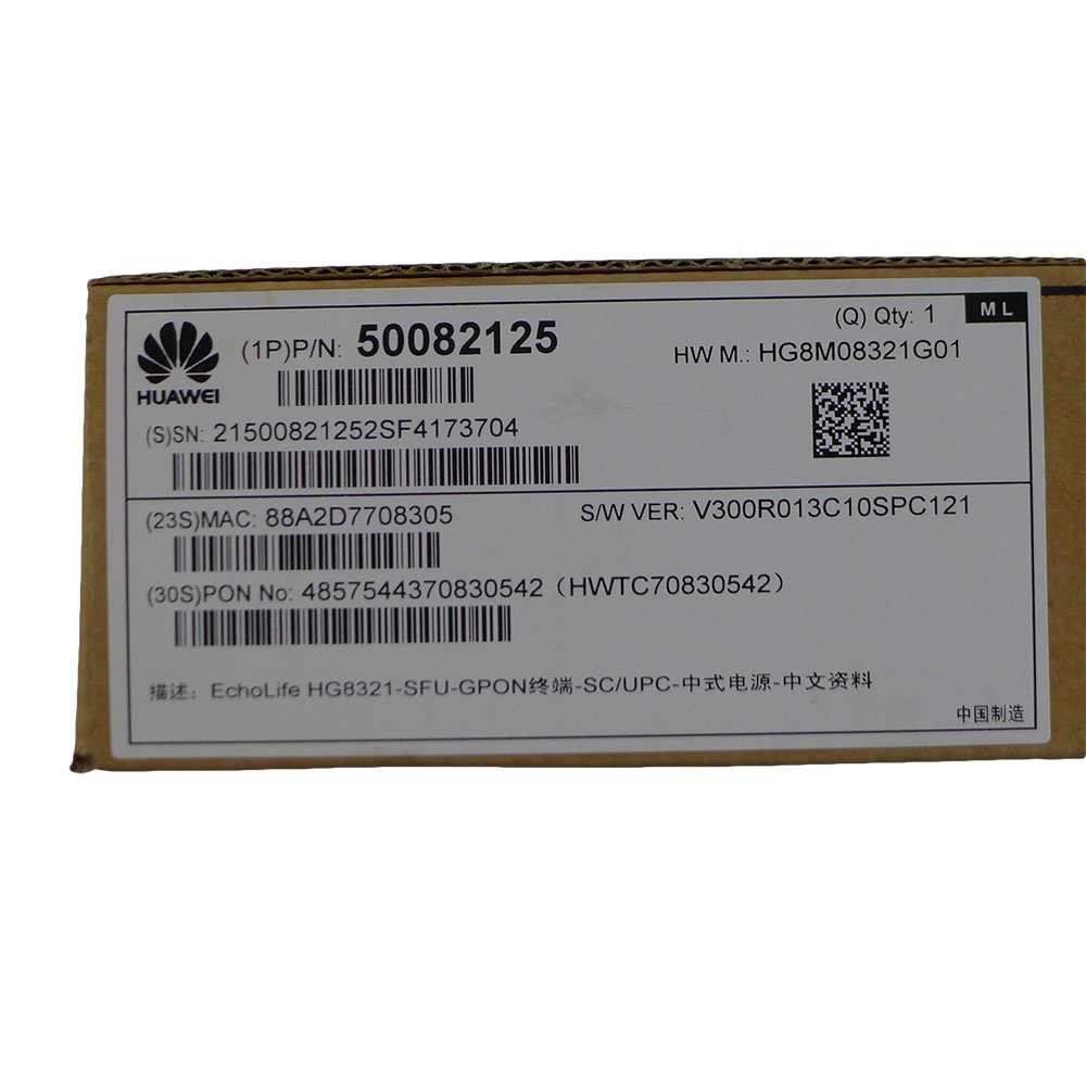 Huawei GPON ONT HG8321, 2 FE LAN ports 100Mbps 1 telephone bridge ...