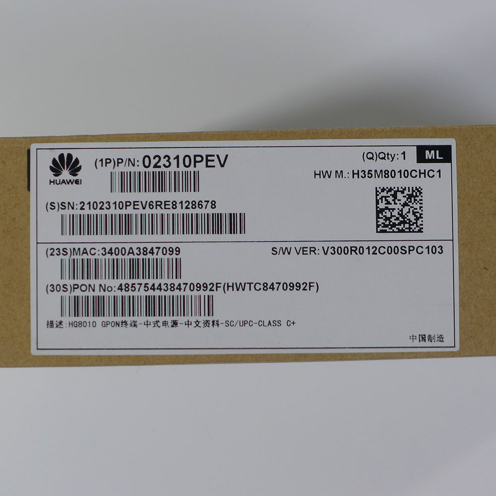 Gpon Huawei HG8010 HG8010H single ethernet port terminal FTTH ONT apply ...
