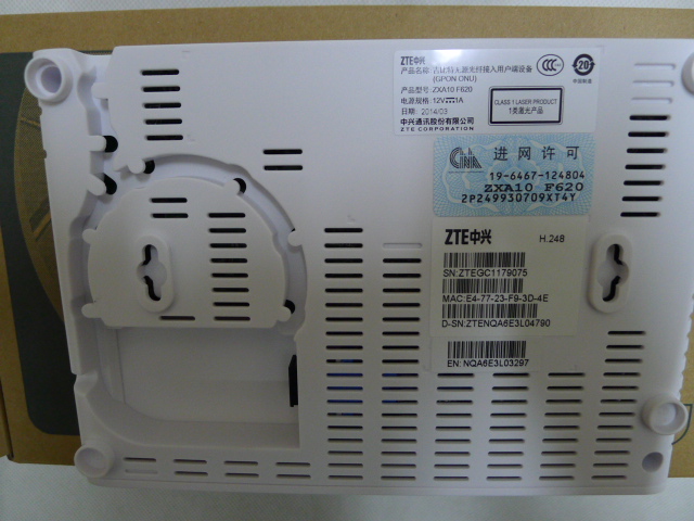 ZTE ZXA10 F620 V5 GPON ONU with 4 ethernet ports and 2 voice pots apply ...