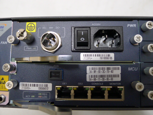 Fiberhome AN5006-20 chassis IP DSLAM, Digital Subscriber Line Access ...