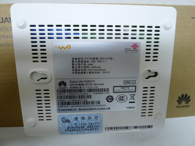 Huawei HG8311 Gpon terminal modem apply to FTTH mode, 1 Lan port, 1 Tel ...