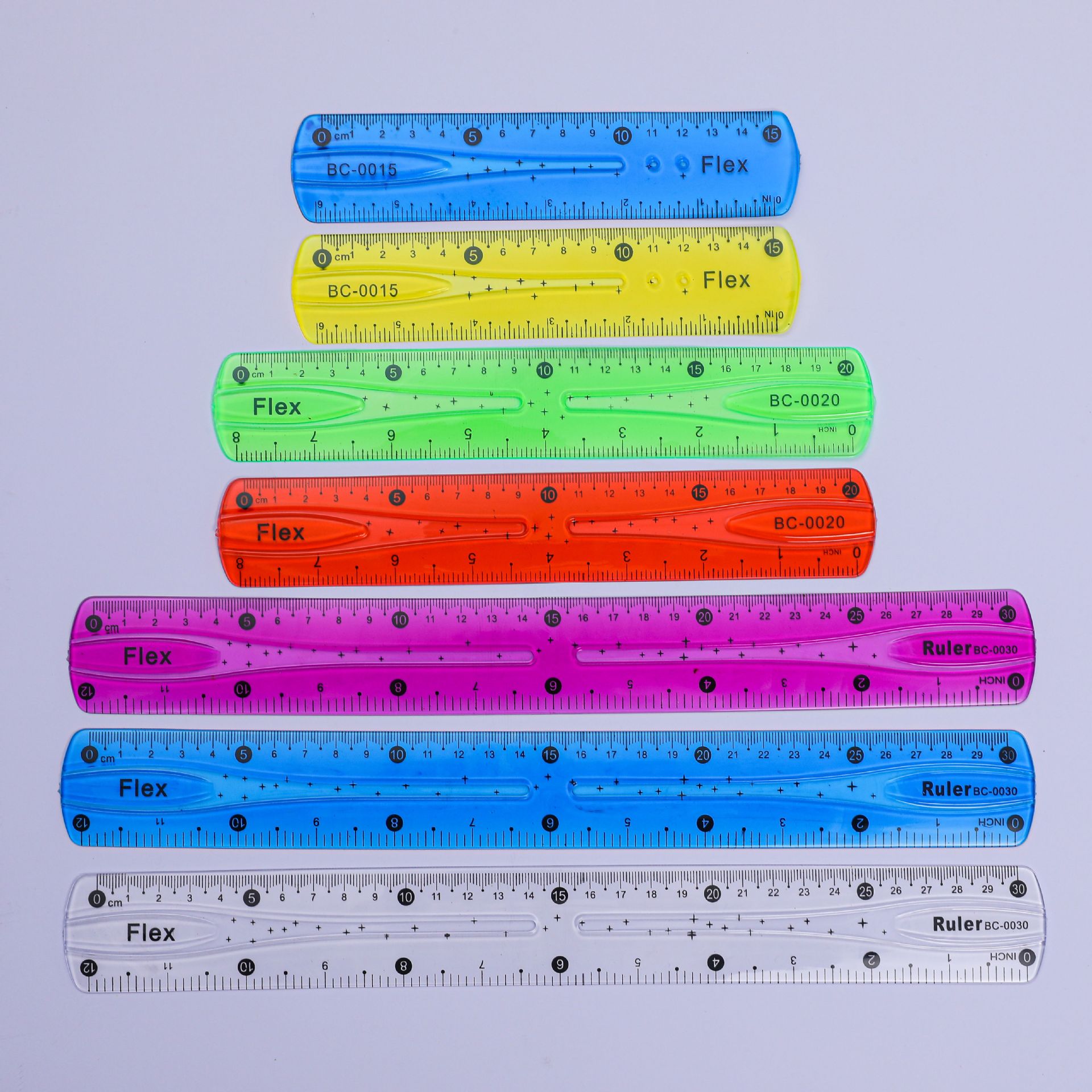 PVC color soft suit, bendable soft ruler 30cm soft ruler, candy-colored ...