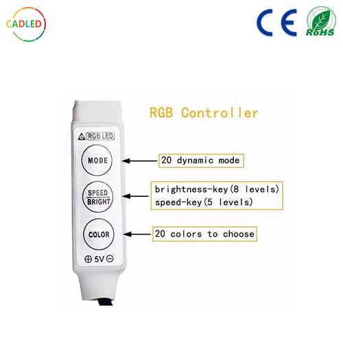 USB Version 3 KEYS USB 5V LED Mini RGB Controller f,Controller and ...