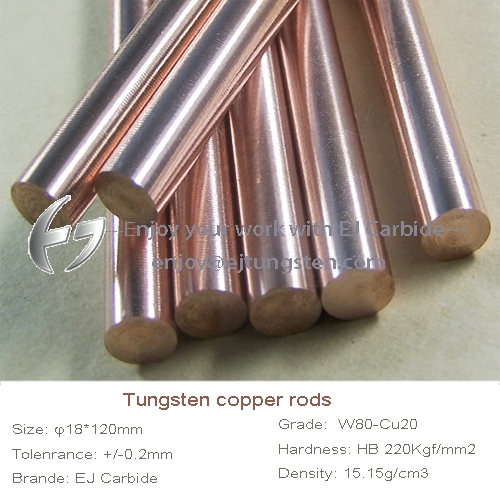 W80 tungsten cuprum rods electrodes