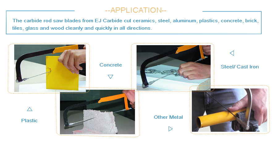 Manual Glass Tile Cutter Rod Saw Blade 6 Inch Tungsten Carbide Grit Rod
