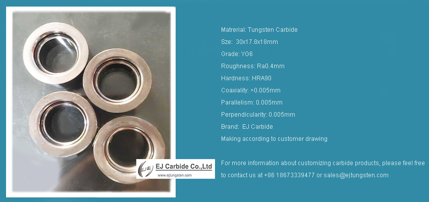 Customized tungsten carbide bushing with step inner hole
