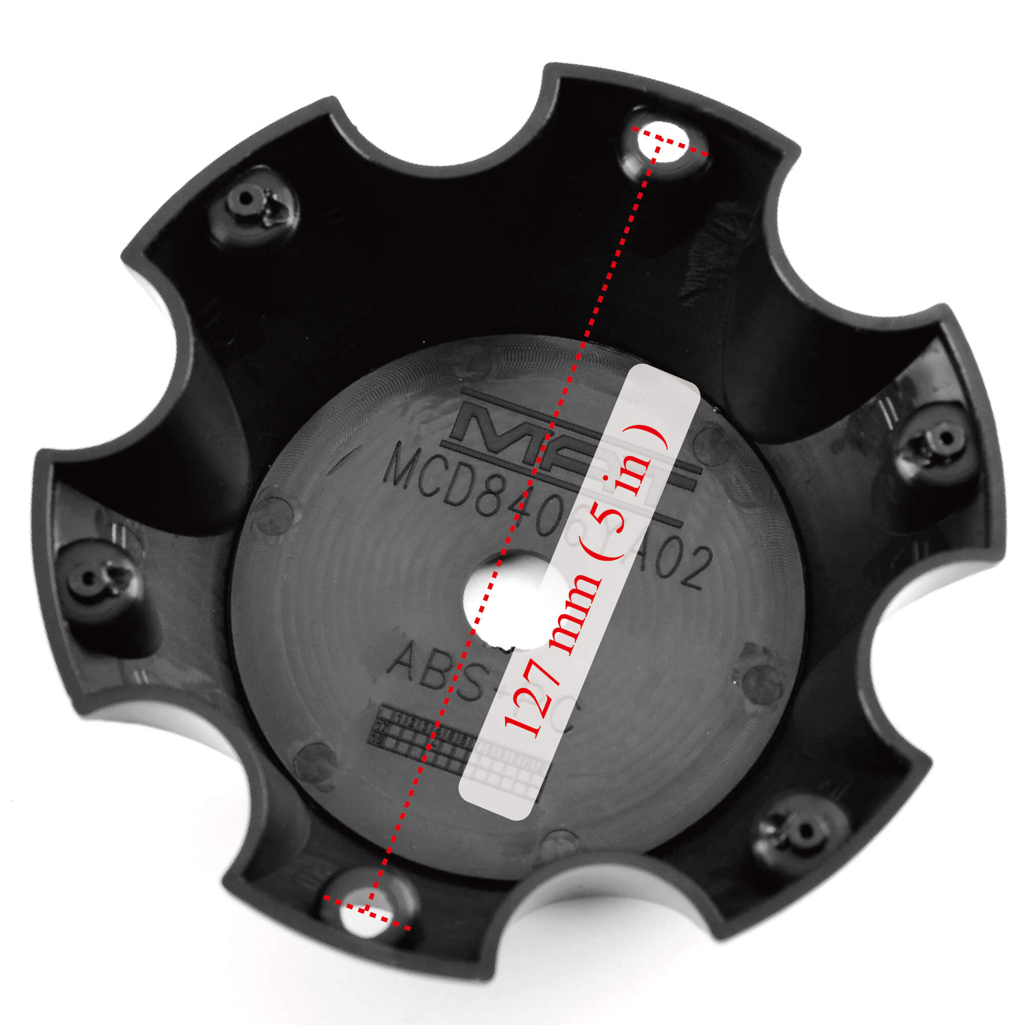 4pcs METAL MUSCLE A.T 135mm 5 5/16in Wheel Center Caps Matte Black