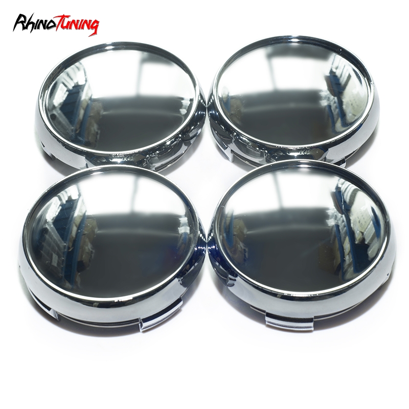 65mm (2.54in) Universal Wheel Center Caps Chrome Or Black