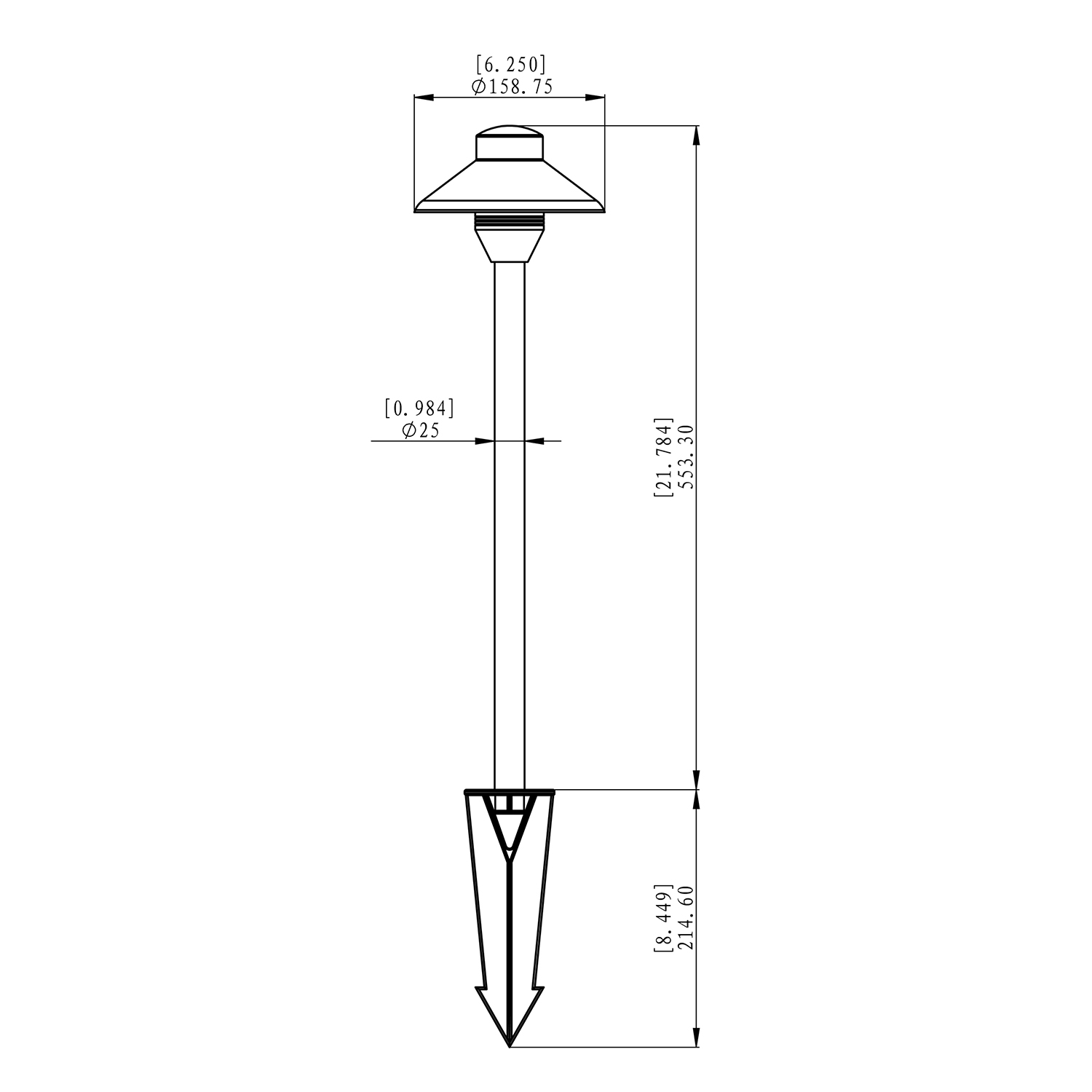 Copper Landscape Path Light, PTC210,Copper Path Lights