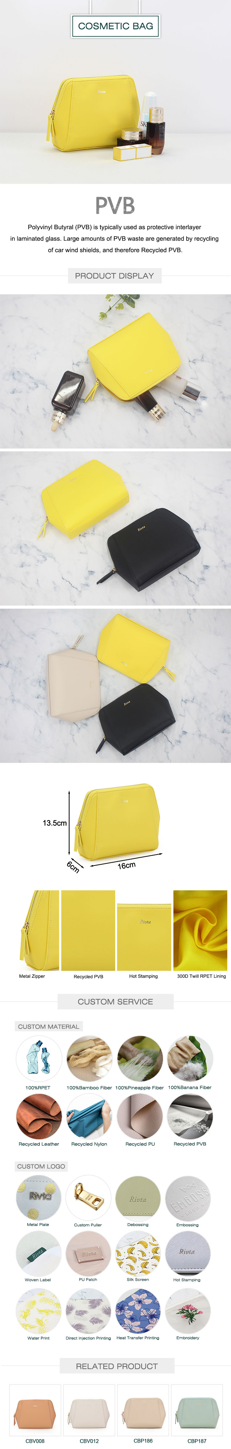 Essential Pouch Cosmetic Bag Recycled PVB - CBV016