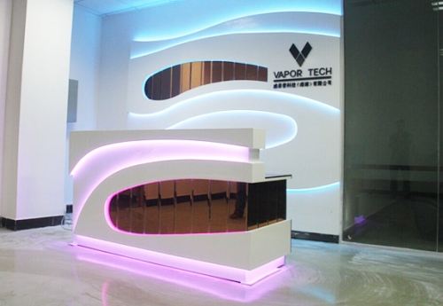 Glass Reception Counter Design