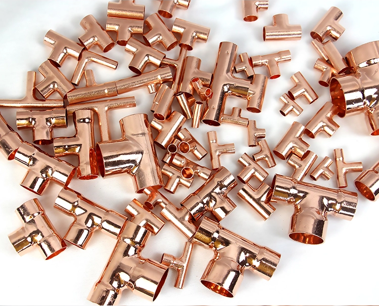 widely use reducing tee copper ferrule fitting 3 way copper elbow ...