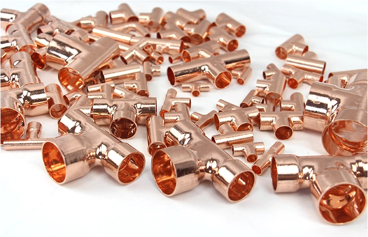 widely use reducing tee copper ferrule fitting 3 way copper elbow ...