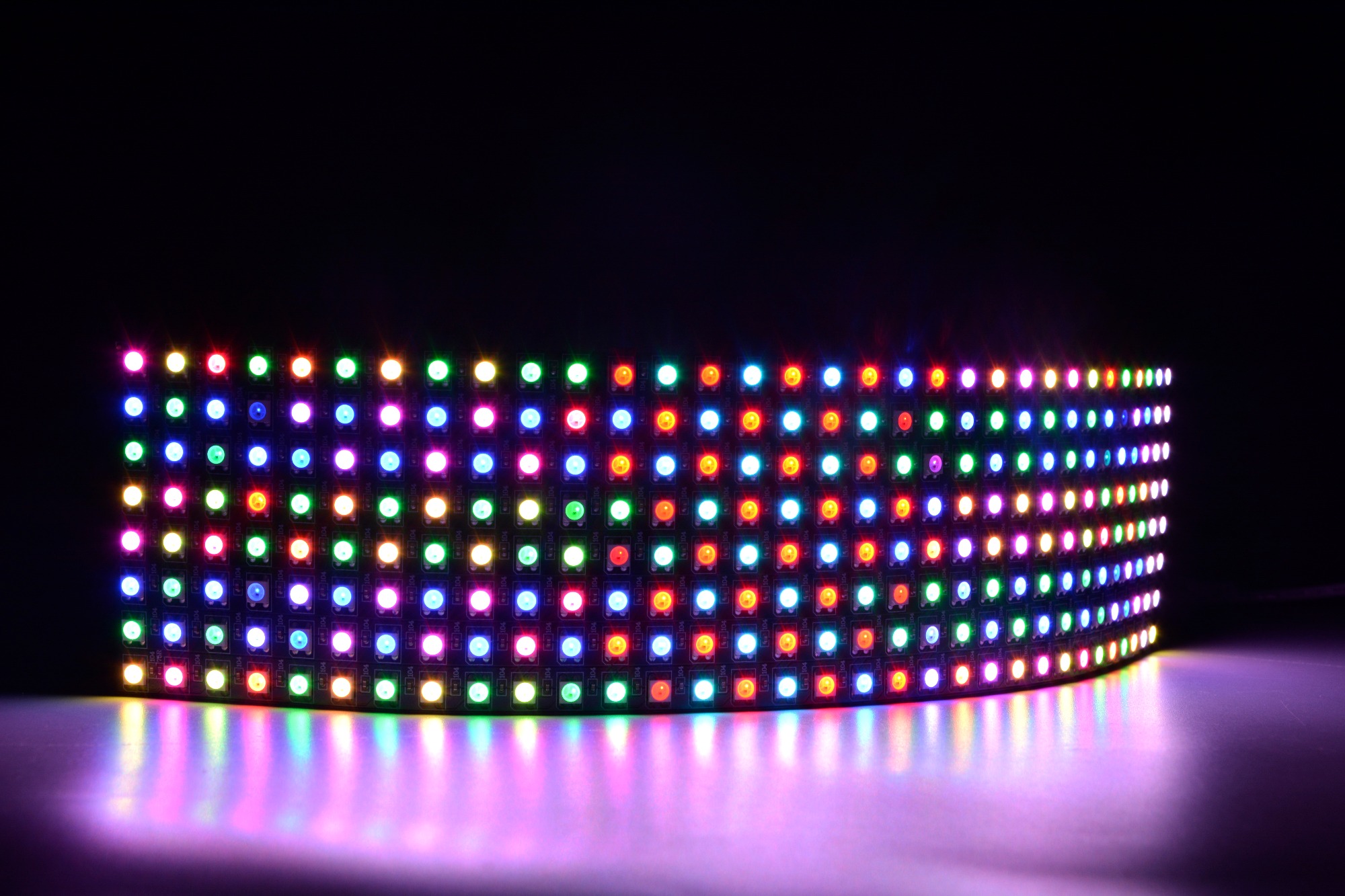 Advertising Lighting 80*320mm DC5V RGB WS2812B LED Display Screen