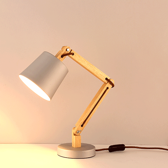 Nordic Stylish 1 Light Desk Lamp Plug-in Bedside Lamp with Wooden ...