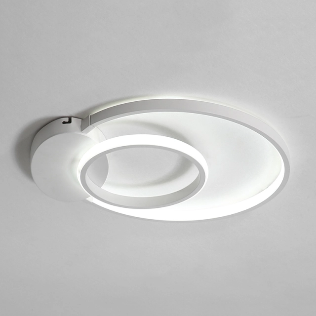 Modern White Circle Ring LED Ceiling Light, 32 Watt,ROOMS