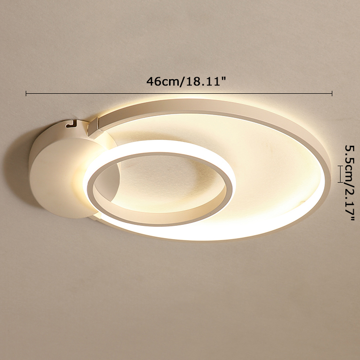 Modern White Circle Ring LED Ceiling Light, 32 Watt,ROOMS