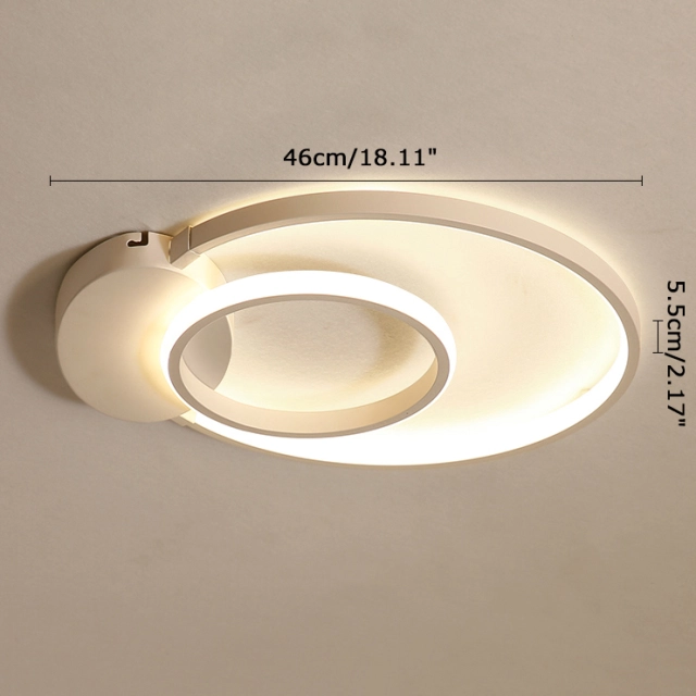 Modern White Circle Ring LED Ceiling Light, 32 Watt,ROOMS