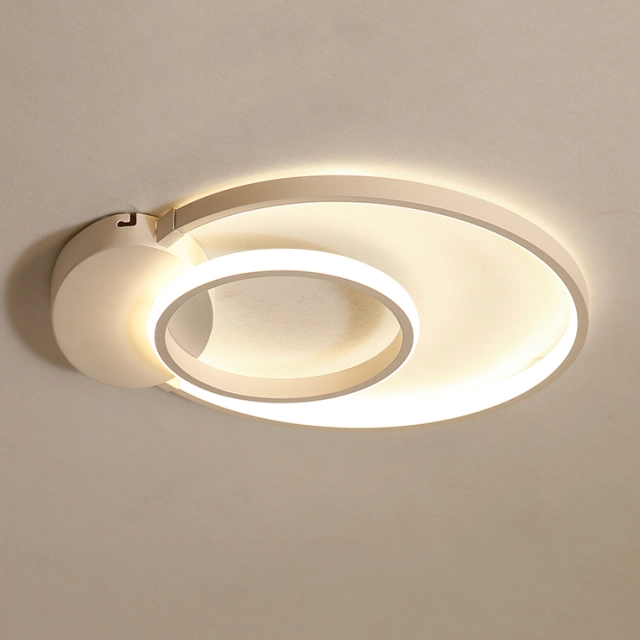 Modern White Circle Ring LED Ceiling Light, 32 Watt,ROOMS