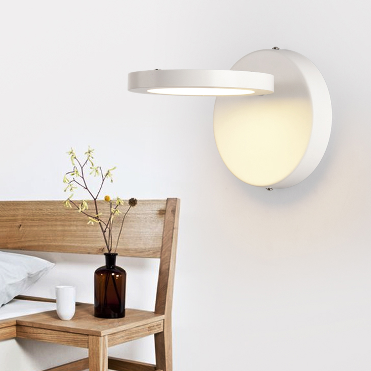 Modern Black/White Mini LED Wall Sconce 9W Natural White,ROOMS