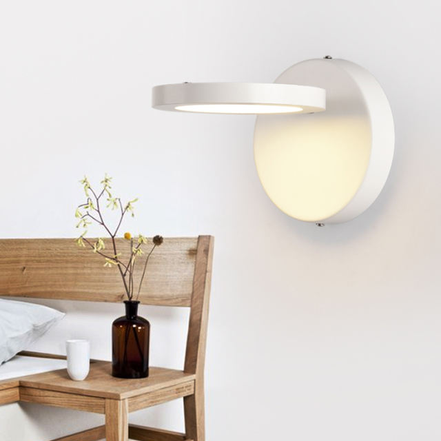 Modern Black/White Mini LED Wall Sconce 9W Natural White,