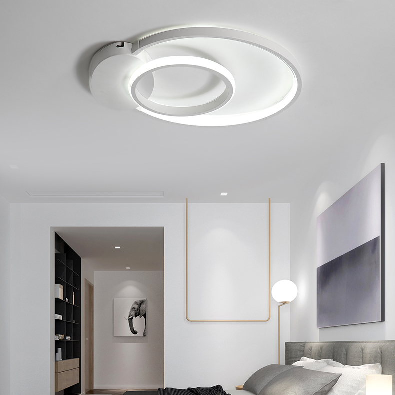 Modern White Circle Ring LED Ceiling Light, 32 Watt,ROOMS