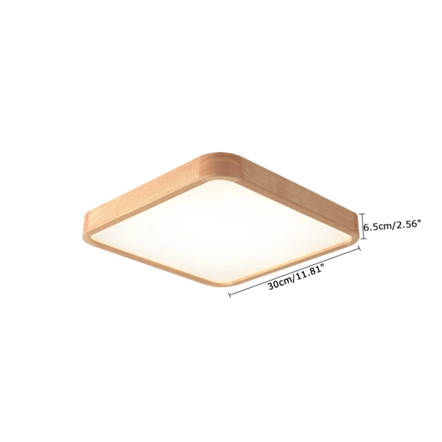 Contemporary Wooden Cubic LED Ceiling Light-Cool White,ROOMS
