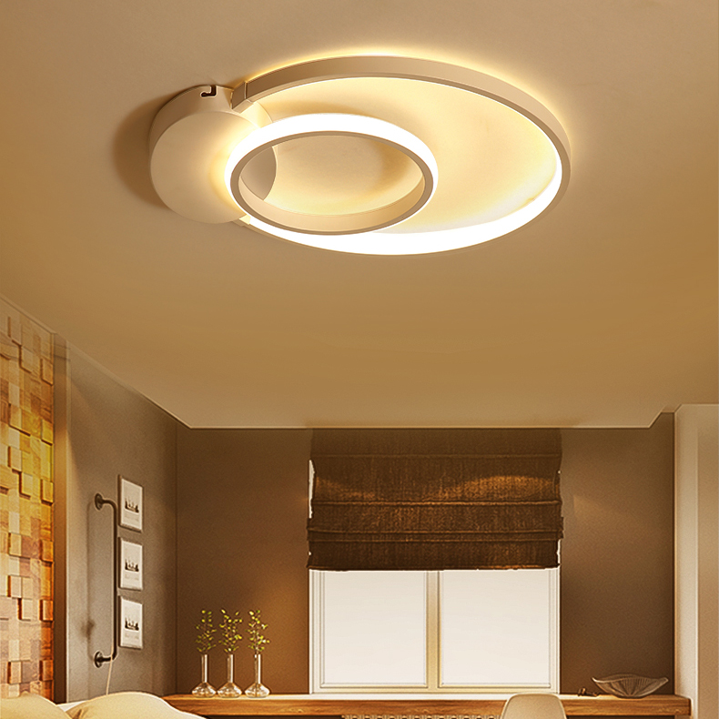 Modern White Circle Ring LED Ceiling Light, 32 Watt,ROOMS
