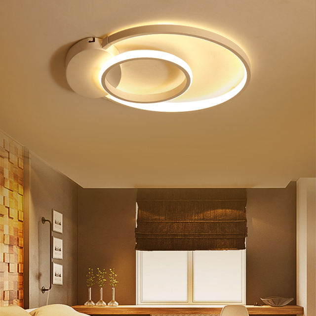 Modern White Circle Ring LED Ceiling Light, 32 Watt,