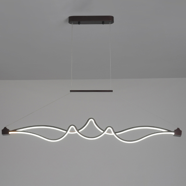 Contemporary Style 43"Wide LED Waving Kitchen Island Light,Kitchen